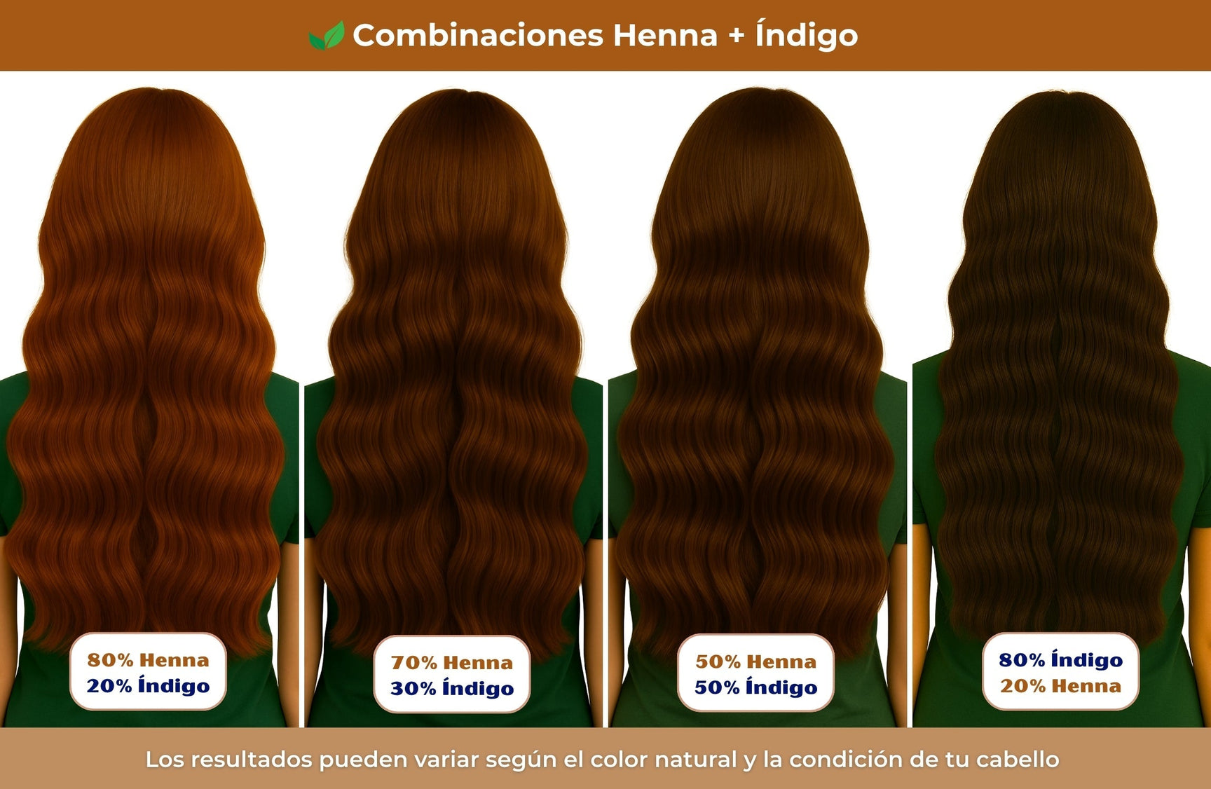 Combinaciones de tonos con Henna + Índigo – Henna Lovers